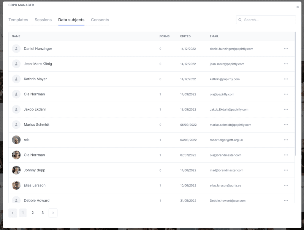 GDPR manager - Data subjects – Papirfly Help Center