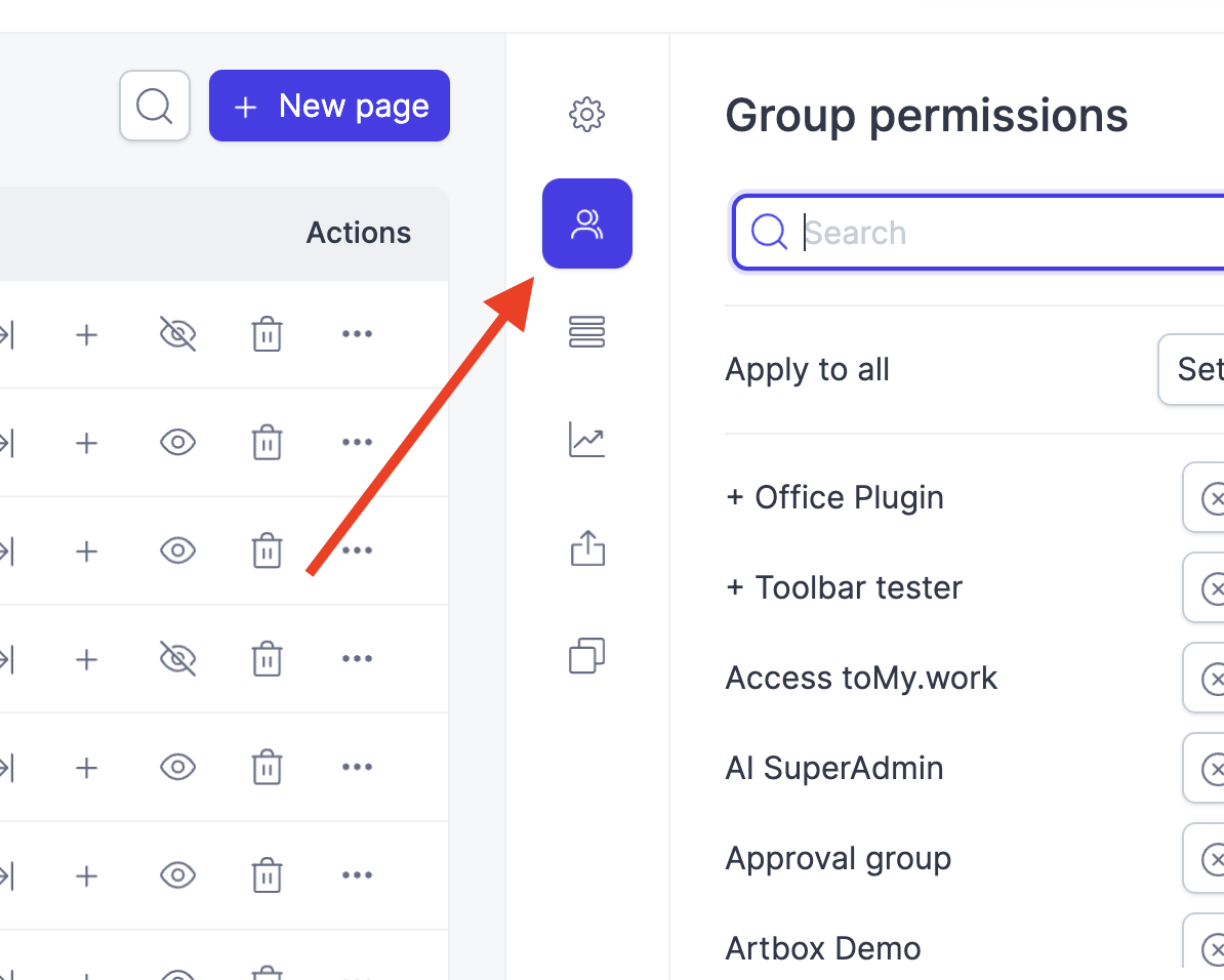 Point - Adjusting access right on pages – Papirfly Help Center