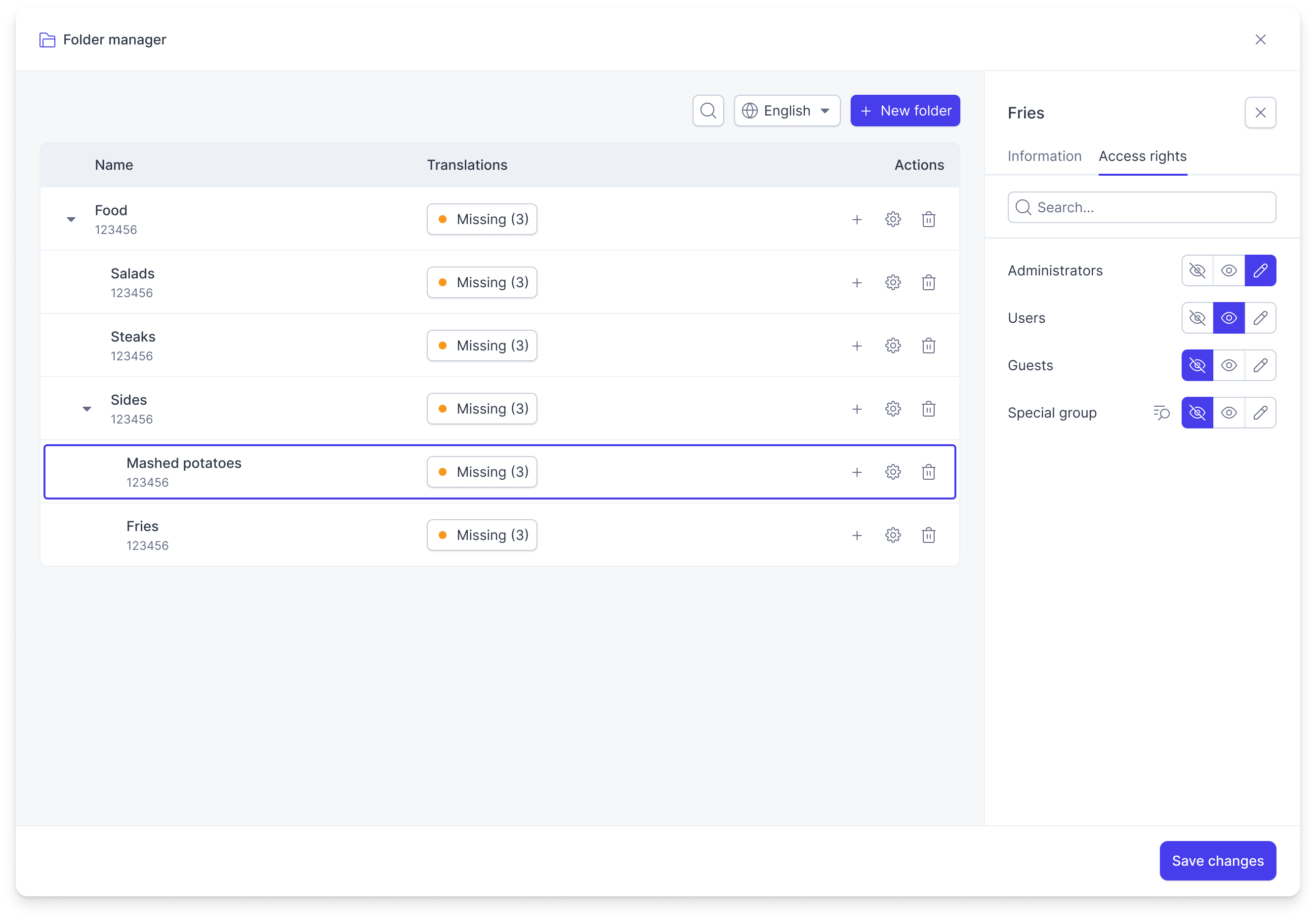 Place - Folder Permissions: Access Levels – Papirfly Help Center