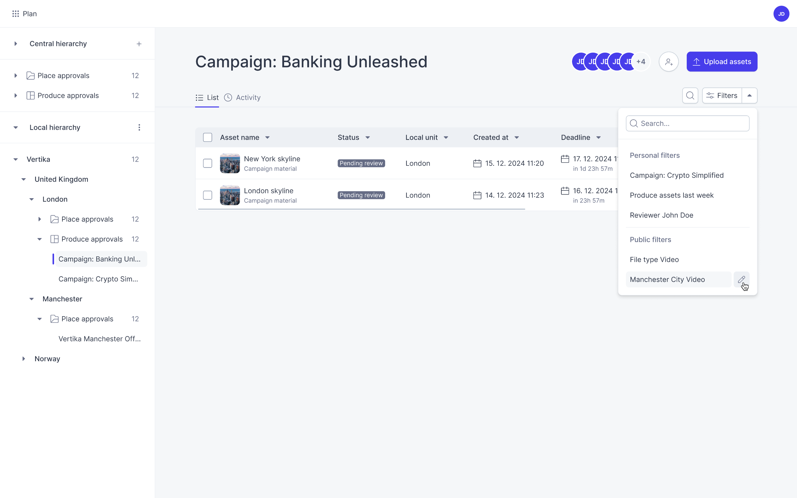 Plan Approval - Advanced search and filtering – Papirfly Help Center