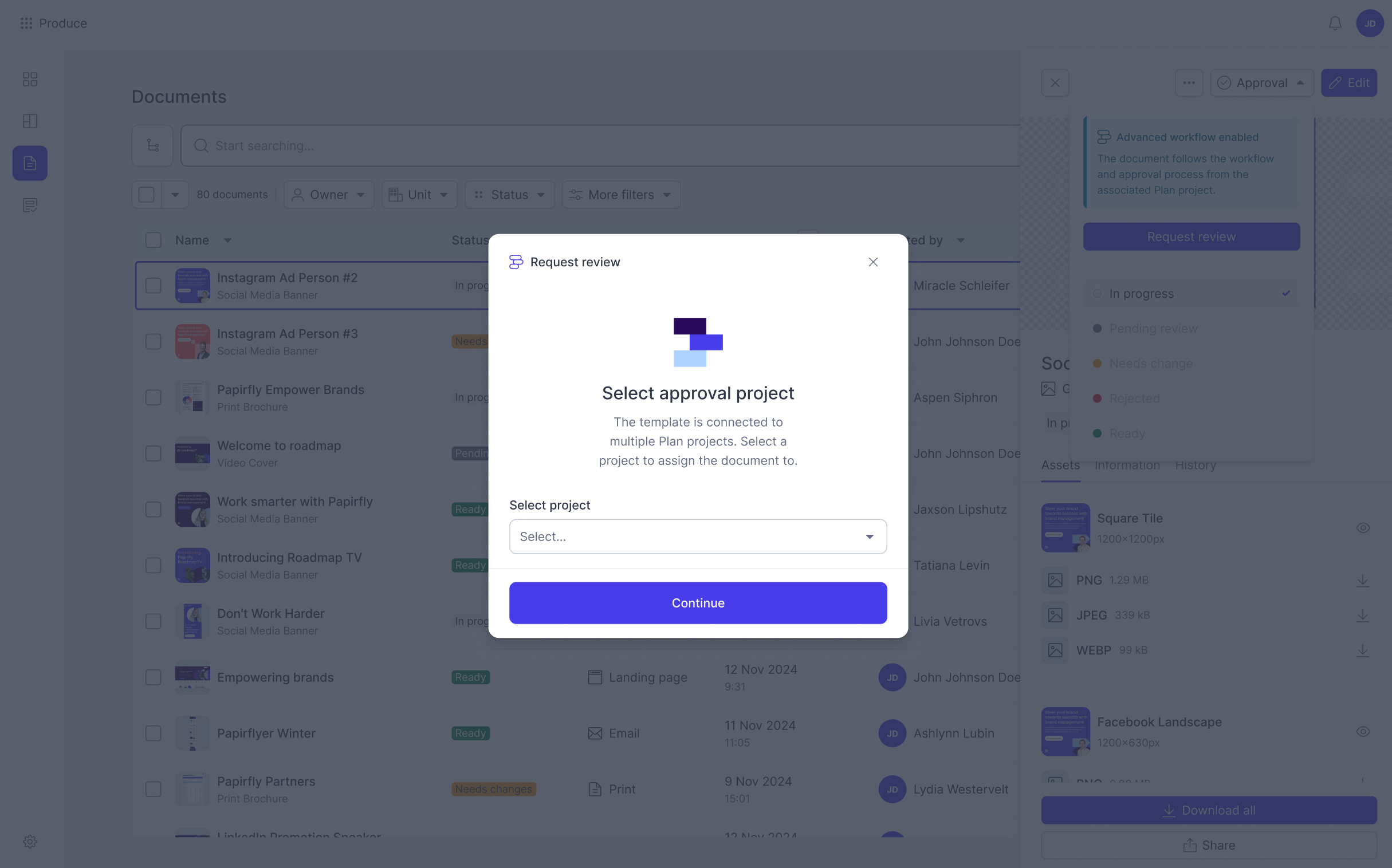 Plan Approval - Produce template with multiple approval workflows ...