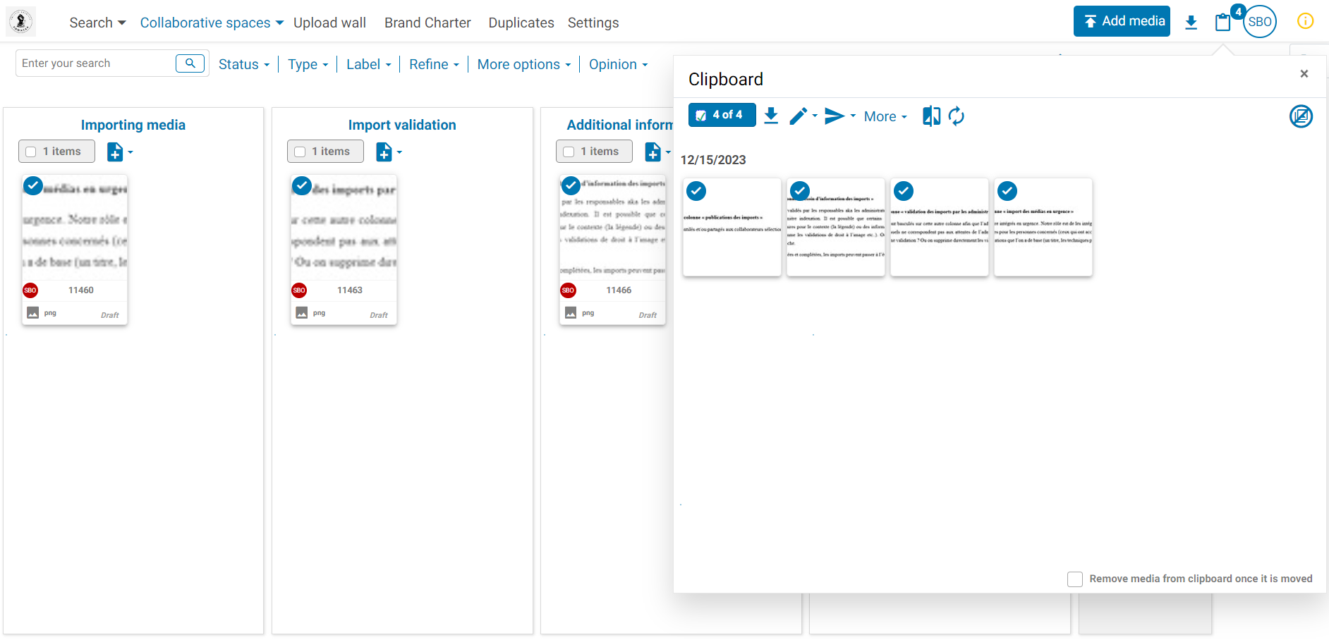 Keepeek - Adding items to a table – Papirfly Help Center