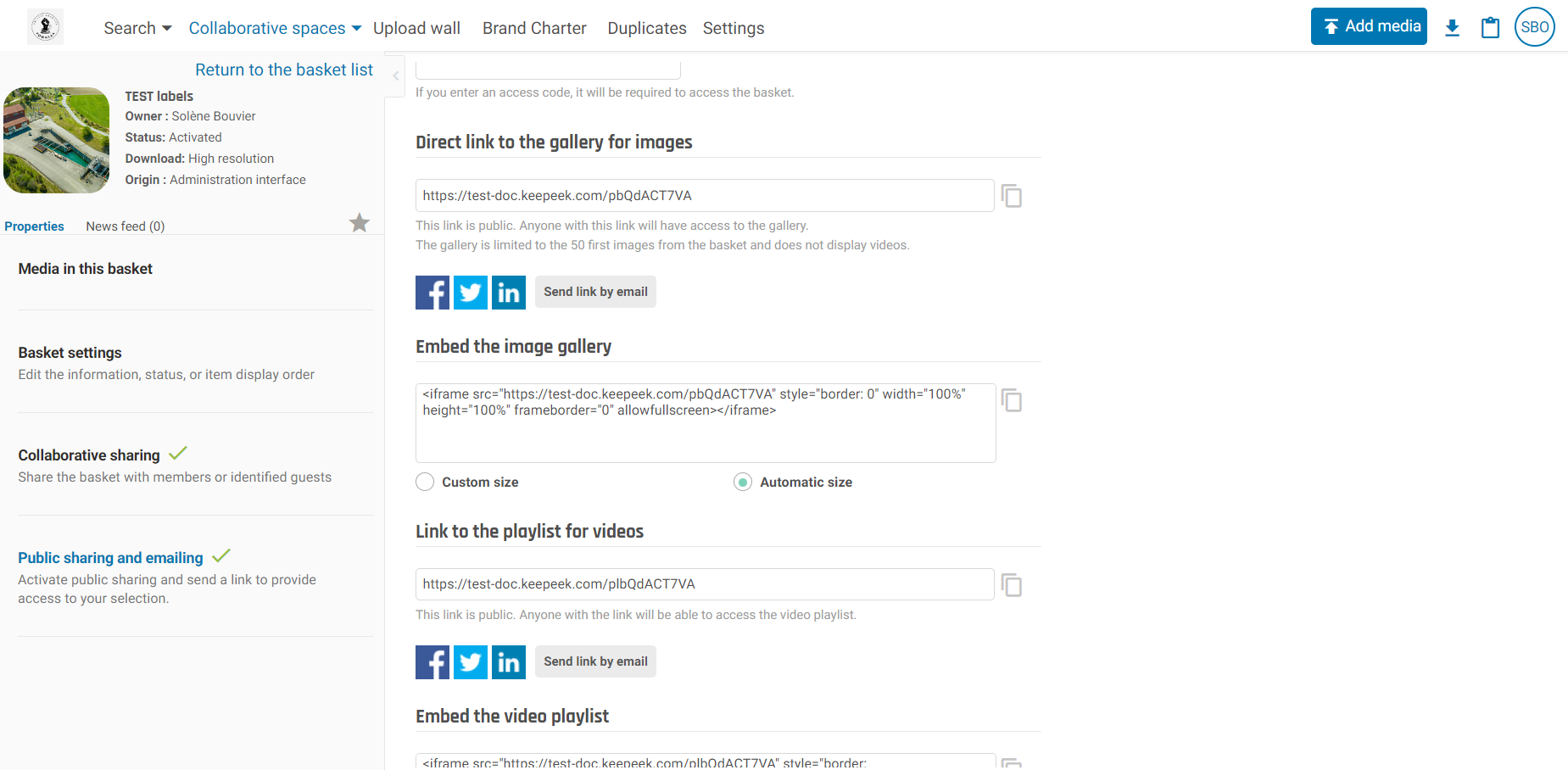 Keepeek - Generate a gallery – Papirfly Help Center