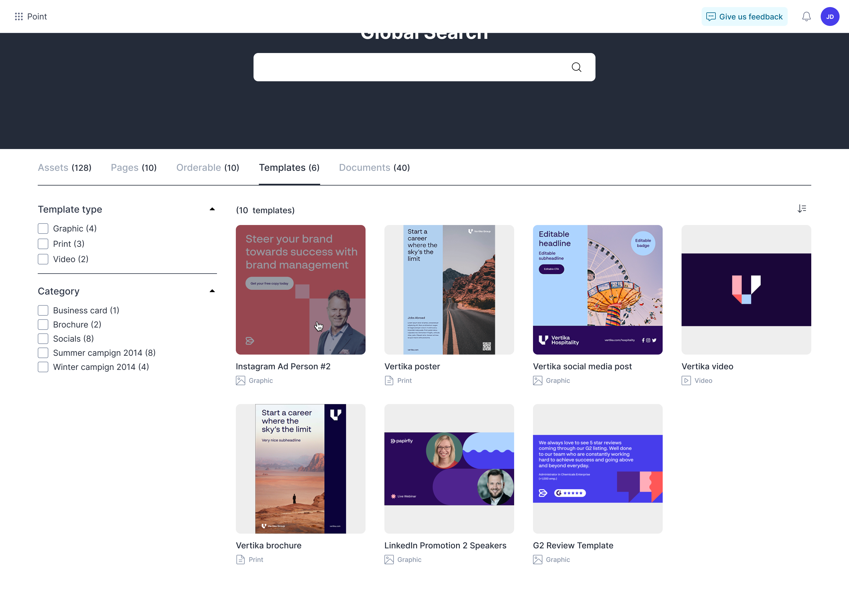Point - Templates and Documents in Search – Papirfly Help Center