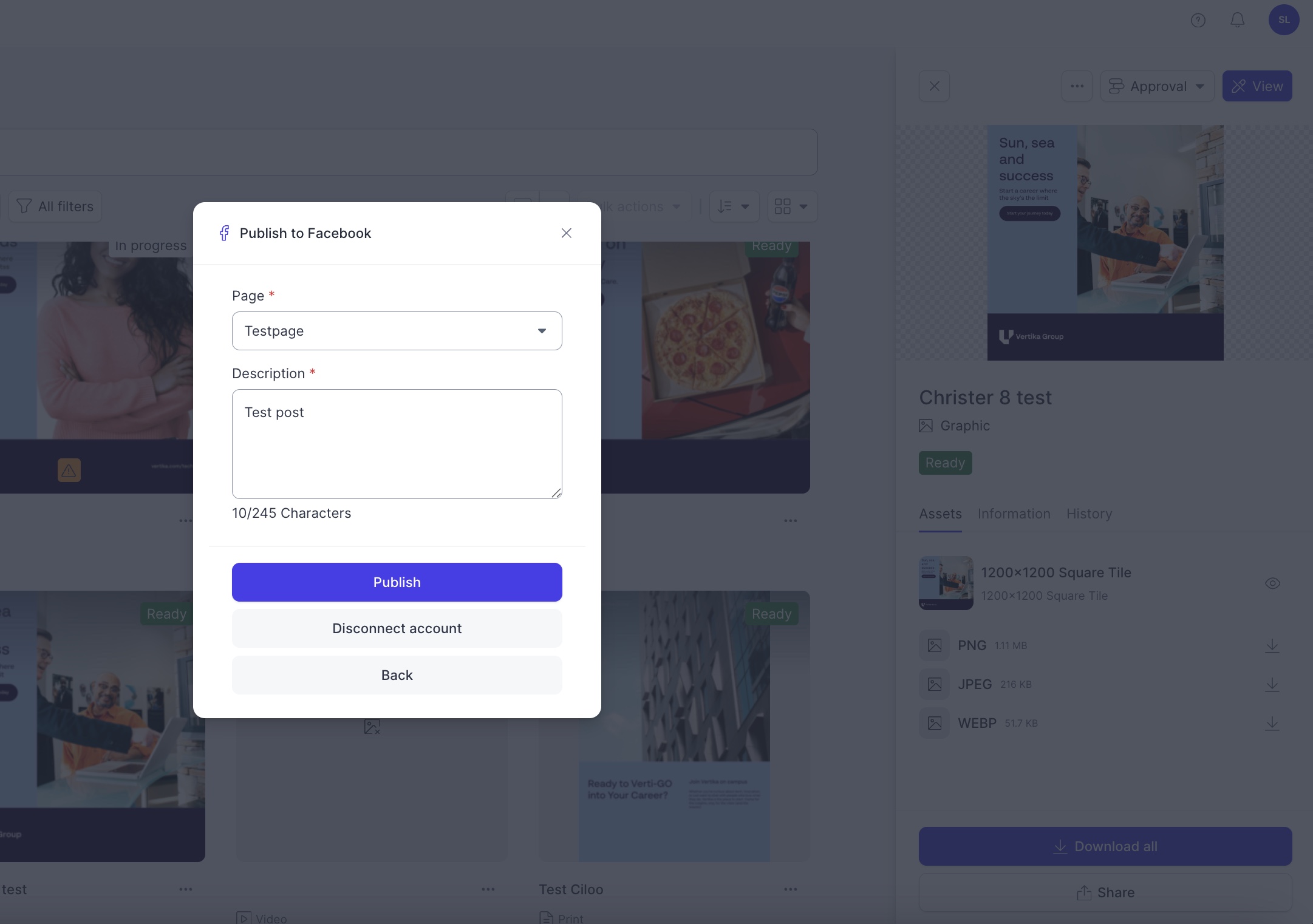 Produce - Sharing documents from Produce to Facebook – Papirfly Help Center